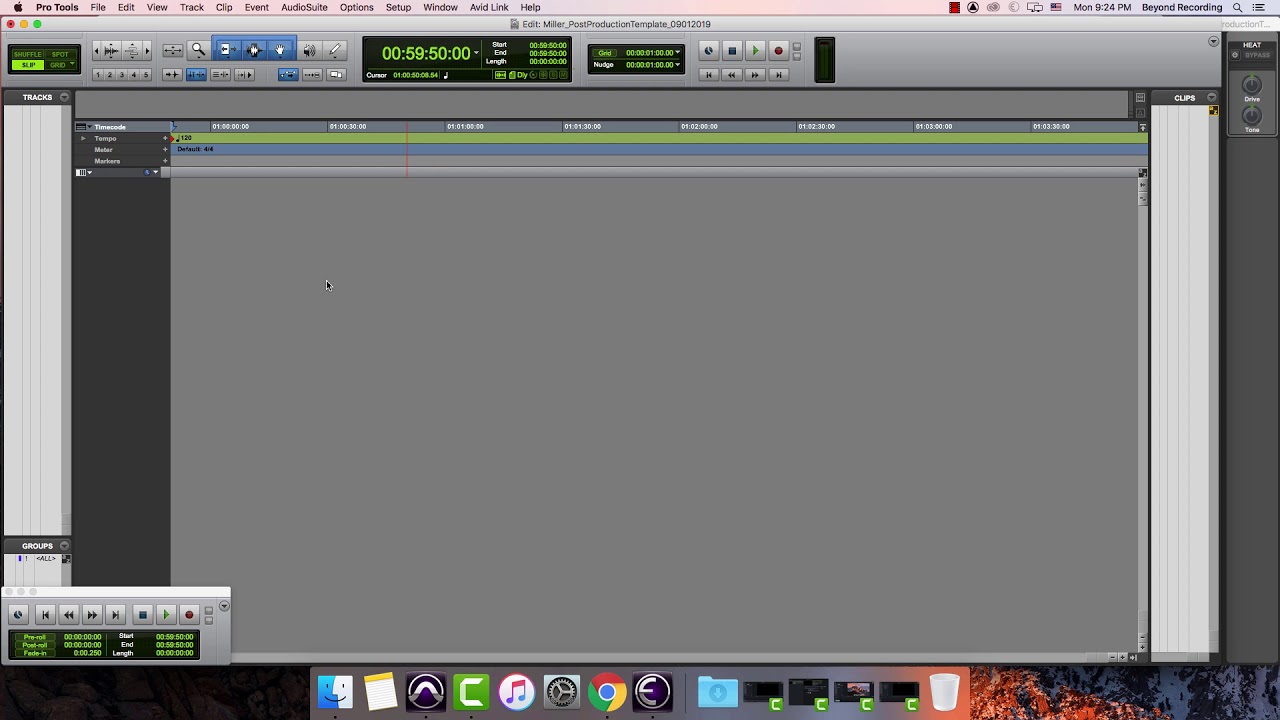 Pro Tools: Setting up new tracks