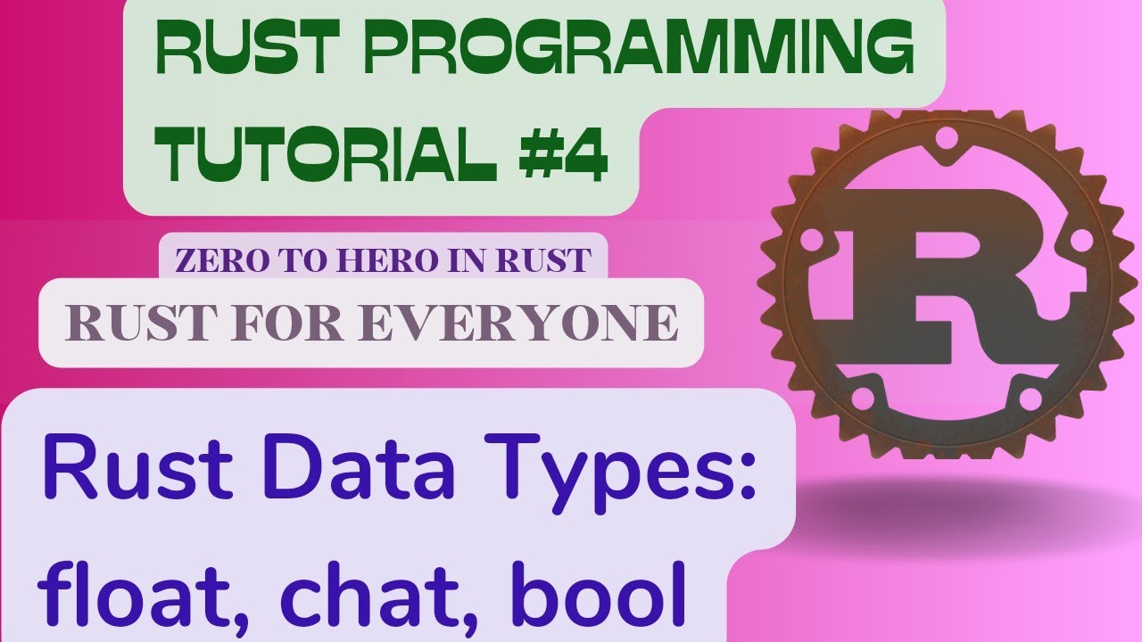 #4 Rust Programming Tutorial | integer | float | char | bool | #rustlang #rust @CodeasByteS