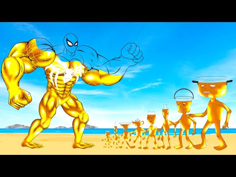 Evolution Of GOLD SPIDERMAN Vs Evolution Of MONSTER RADIATION : Returning From The Dead SECRET-FUNNY