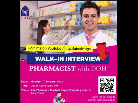 Life Pharmacy walkin interview Uae | Pharmacy jobs Uae