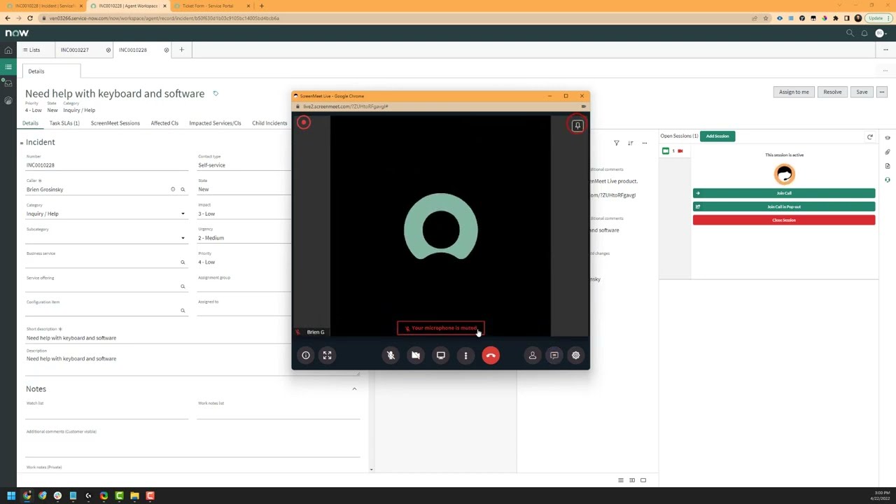 ScreenMeet Live + ServiceNow Agent Training