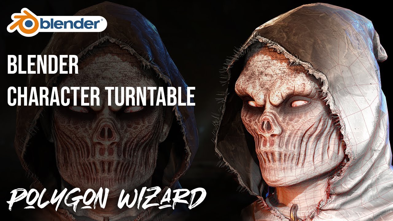 Blender 3D Character Modelling : Polygon Wizard Turntable