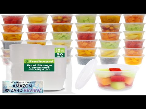 Freshware Food Storage Containers 50 Set 16 oz Plastic Deli Containers Review