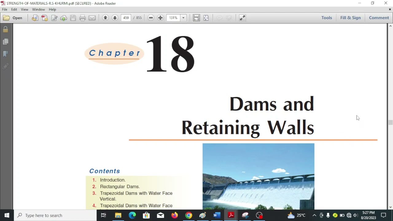 Analysis of rectangular Dams