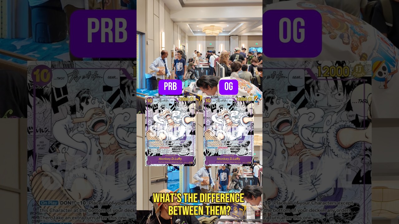 How to tell the difference between OP05 “OG” Gear 5 Luffy & PRB reprint G5 Luffy 🏴‍☠️