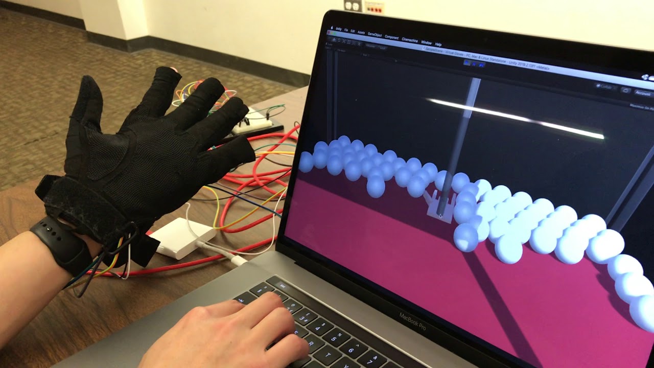 Virtual Interaction Glove (Unity/Arduino)