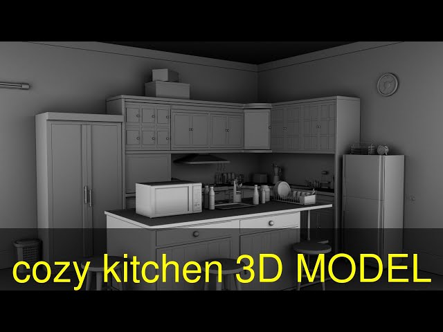 cozy kitchen 3D Model - FlatPyramid