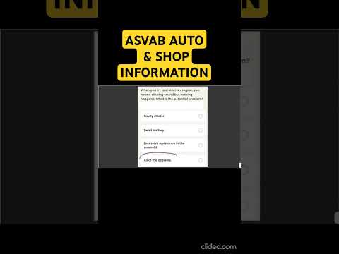 ASVAB AUTO & SHOP INFORMATION