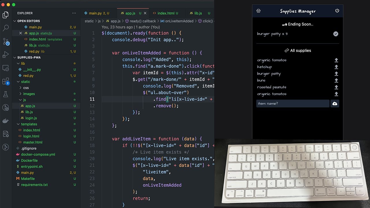 ASMR Programming - Coding Supplies app - No Talking - Python/Javascript