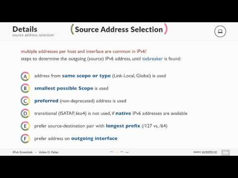 IPV6 : Source Address Selection