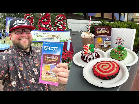 EPCOT Festival of the Holidays | NEW Cookie Stroll & Trying 22 Snacks | Walt Disney World