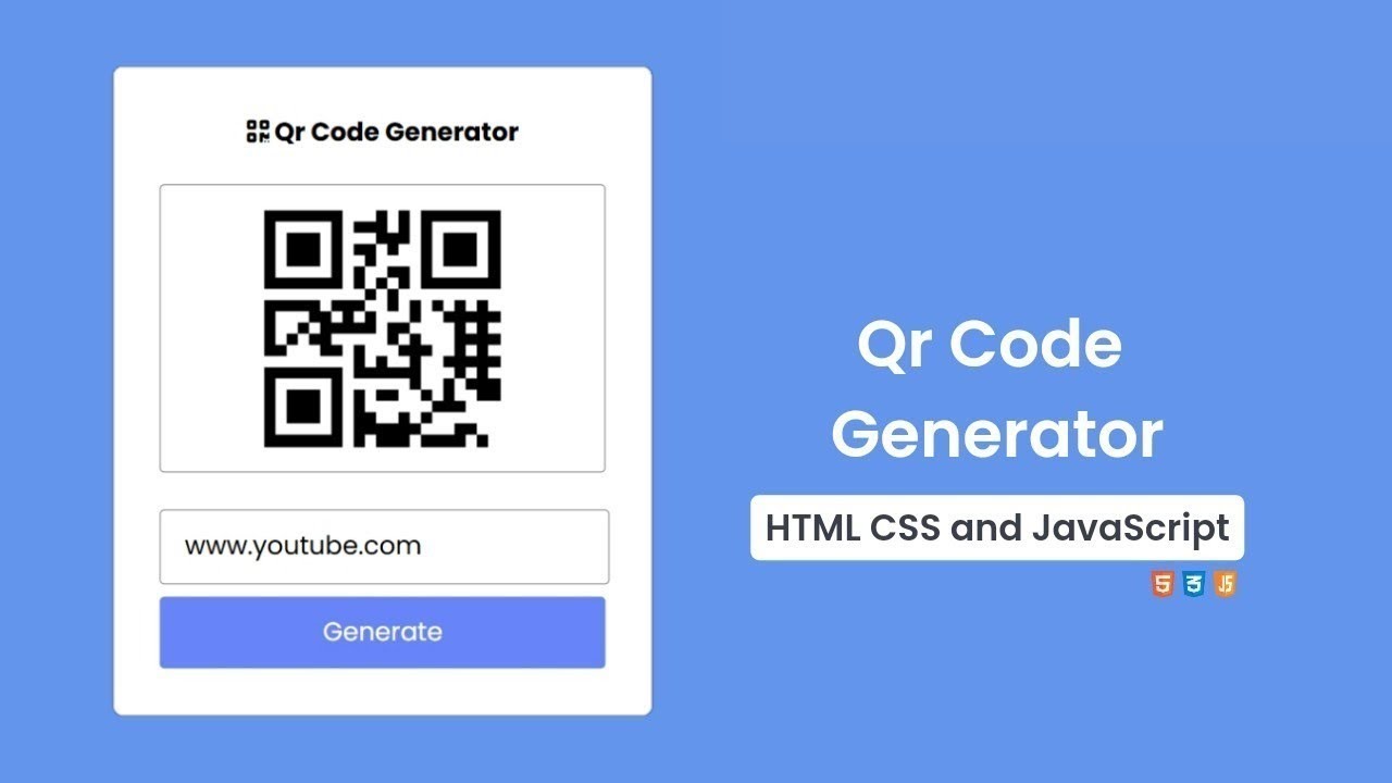 Qr Code Generator in HTML CSS & JavaScript | Doxa Dev
