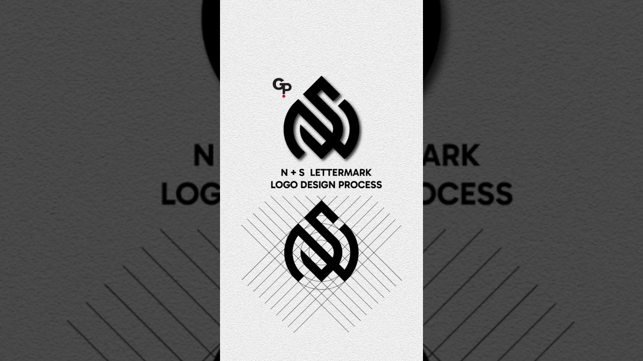 N + S Lettermark Logo Design Process | Adobe Illustrator Tutorial #adobeillustrator #logo