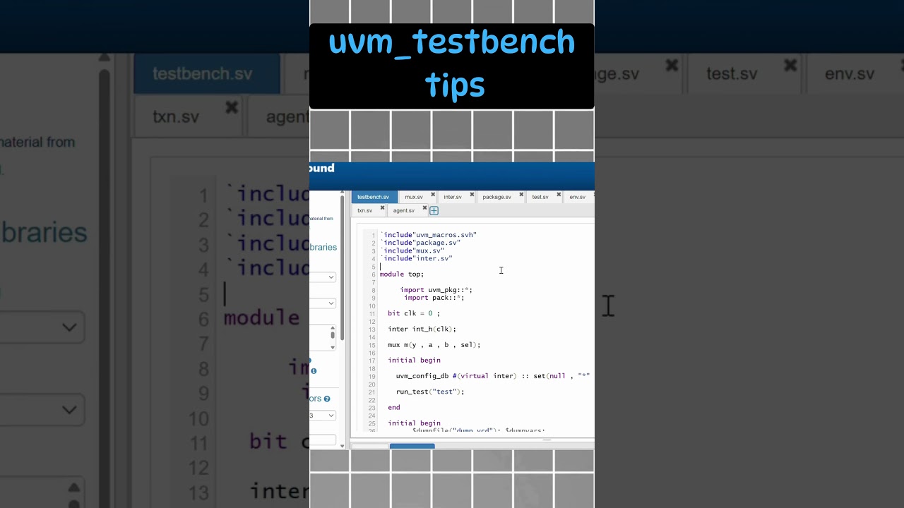 UVM Testbench from Scratch – tips