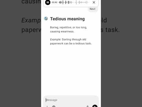 Tedious meaning