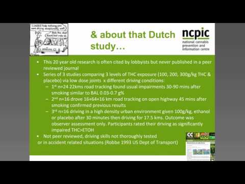 NCPIC Webinar Cannabis and Driving: Evidence and Intervention