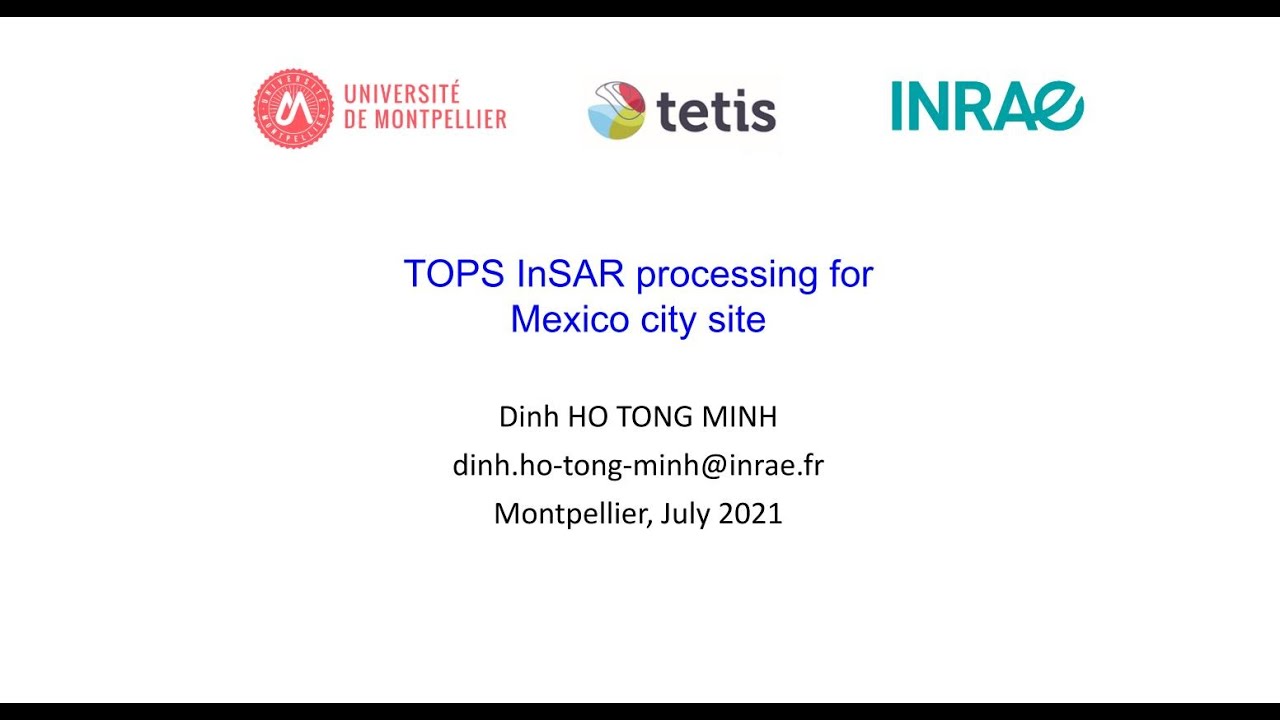 Sentinel-1 InSAR processing workflow with SNAP, Session 1/3