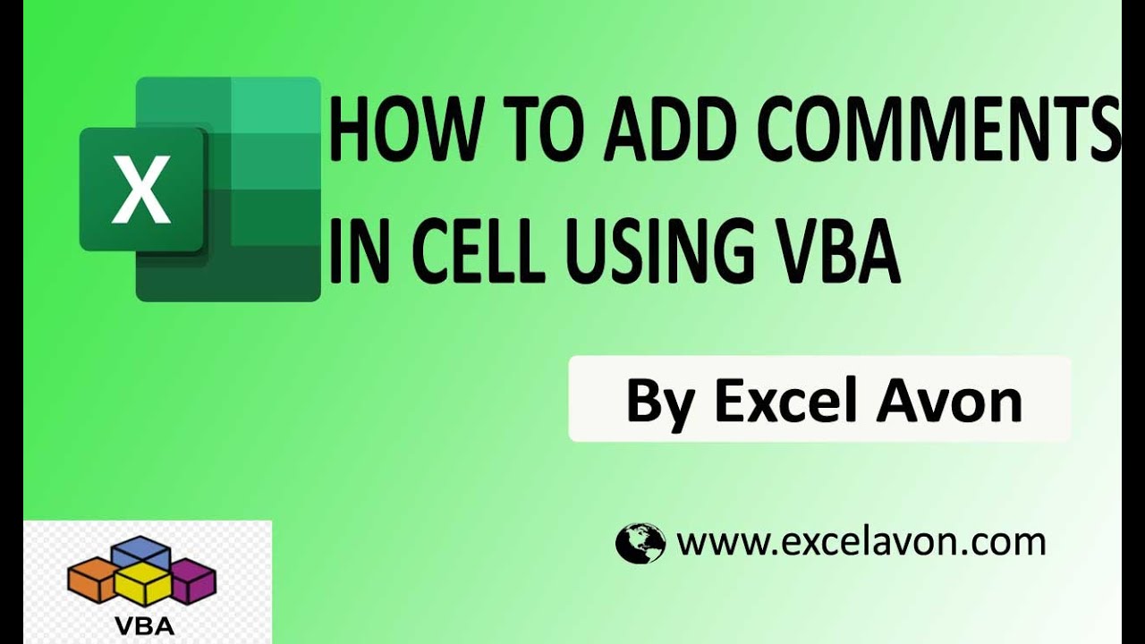 How to Add comments in a cell using Excel VBA- Excel VBA
