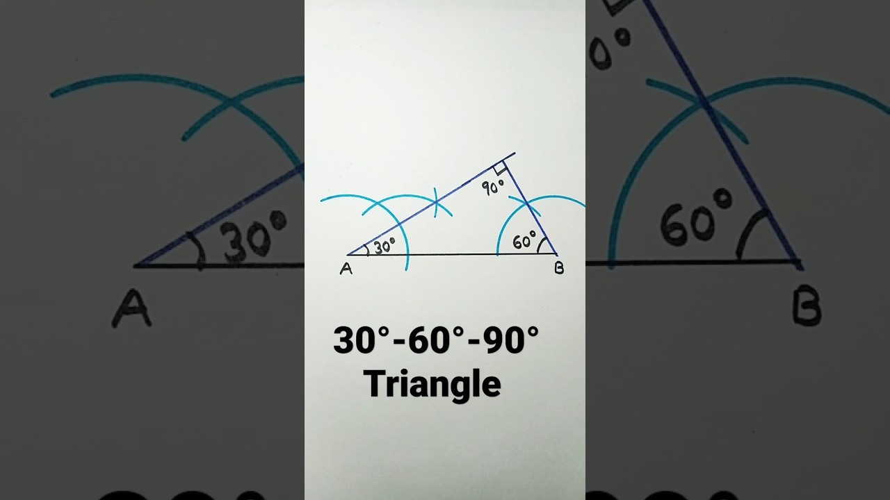 Triangle Construction | Construction of triangles | 30° - 60° - 90° Triangle