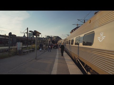 Denmark, train ride from Kastrup Airport to Copenhagen Central Station