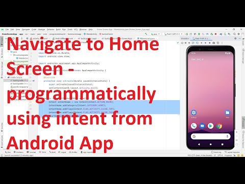 How to navigate to Home screen (Layout/view) from your Android App ...