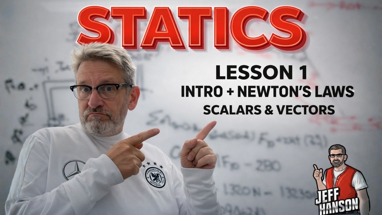 Statics: Lesson 1 - Intro and Newton’s Laws, Scalers, and Vectors