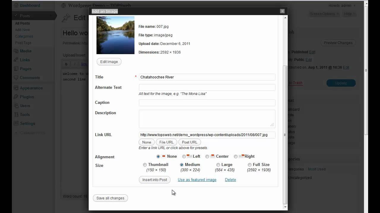 Wordpress Tutorial - Media Settings