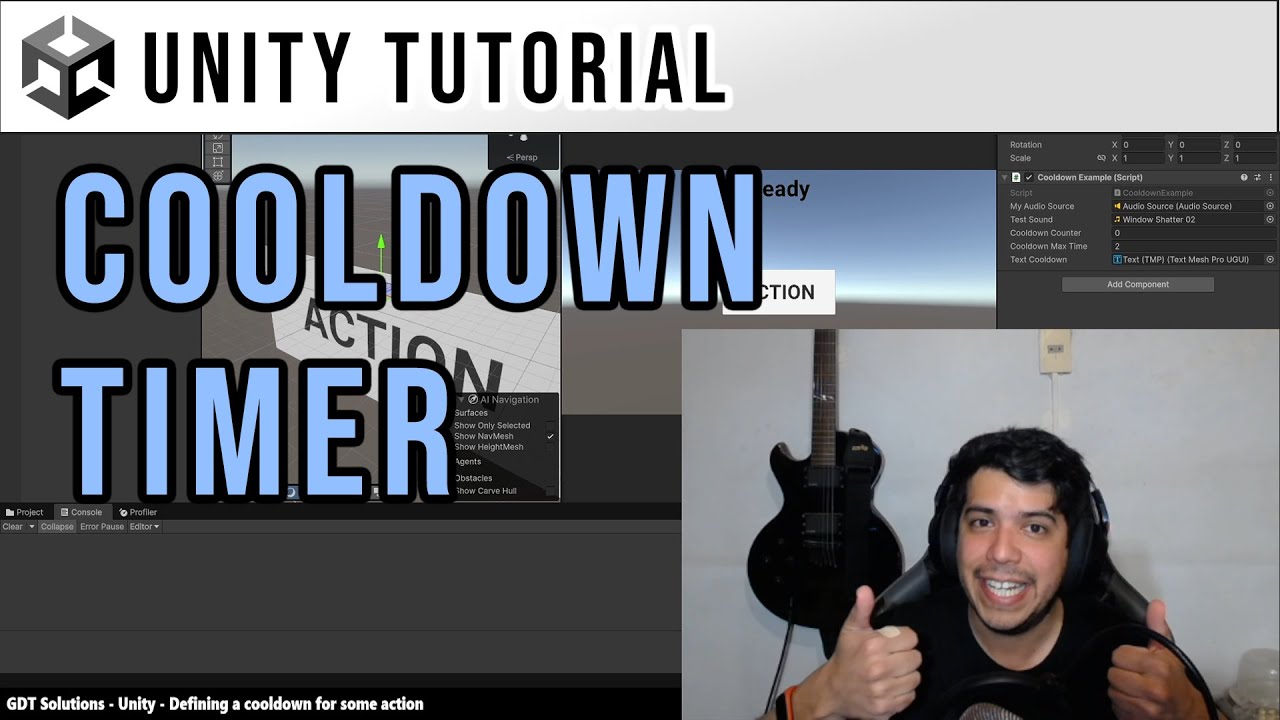 How to create a COOLDOWN TIMER in Unity - Detailed Unity tutorial for beginners