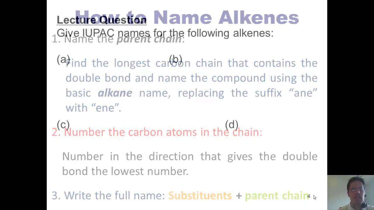 Chapter 3 – Alkenes: Part 1 of 4