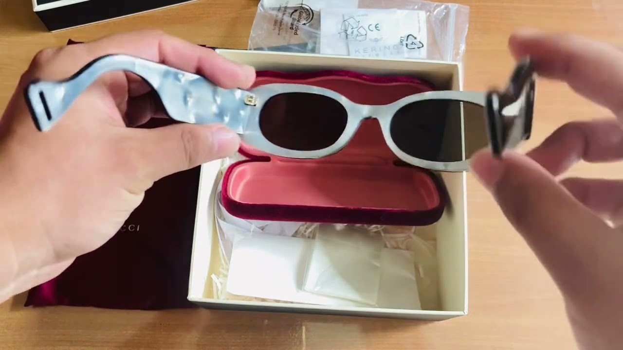 Gucci Eyewear, Rectangular-frame acetate sunglasses