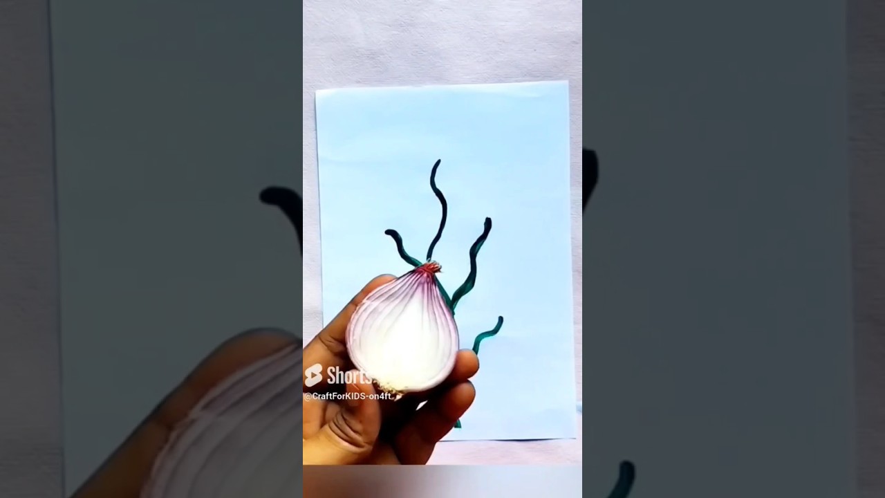Vegetable Stamping for Toddlers#shorts #paintingfortoddlers #paintingforchildren