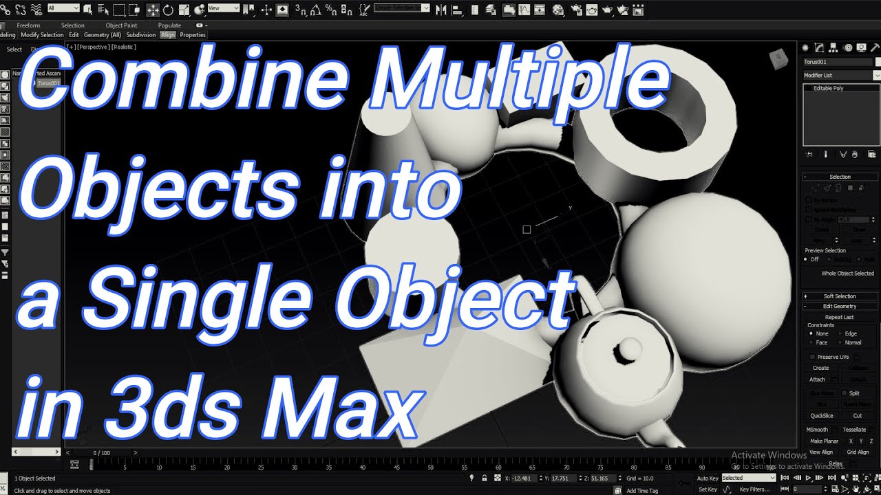 How to Combine Multiple Objects into a Single Object in 3ds Max