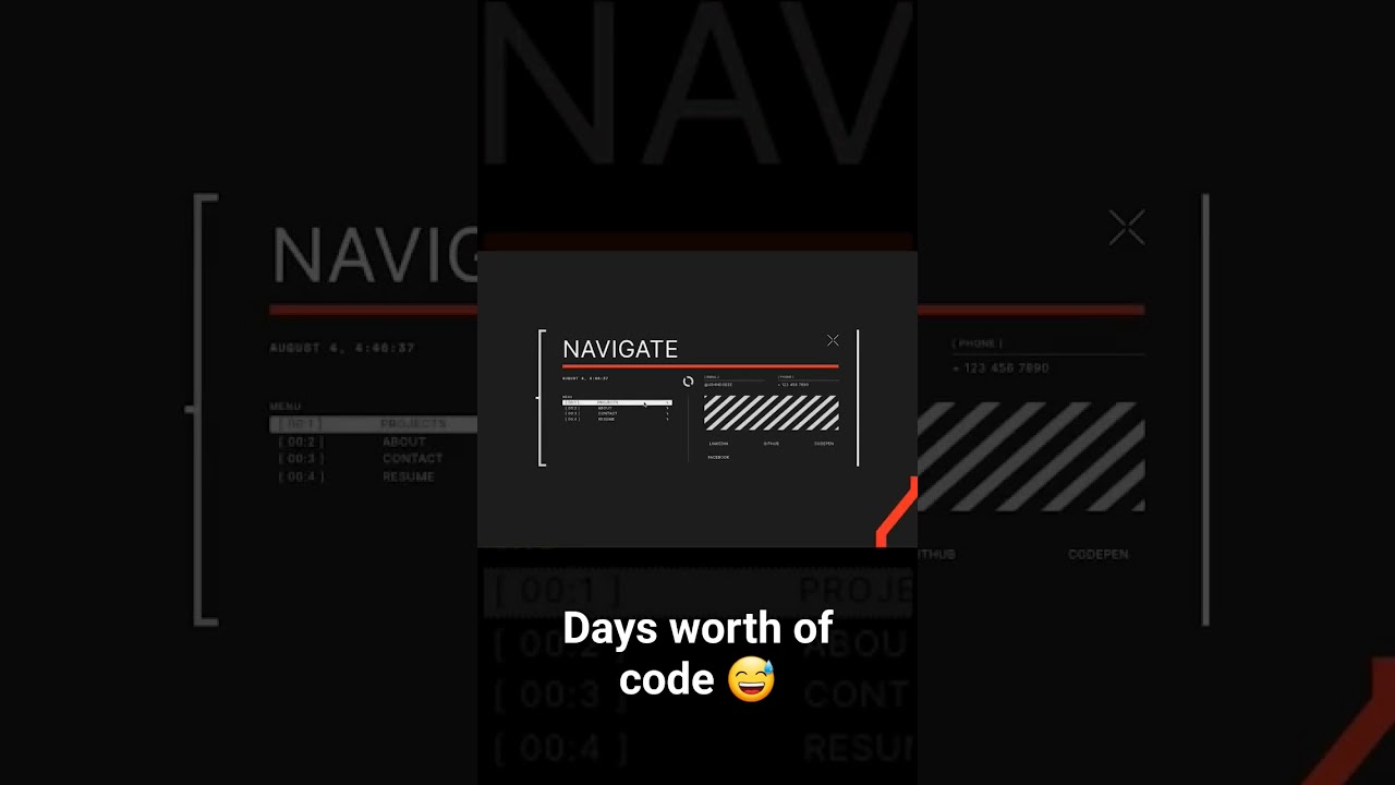 Animated Menu - Source code in my github/codepen #code #html #css #webdevelopment