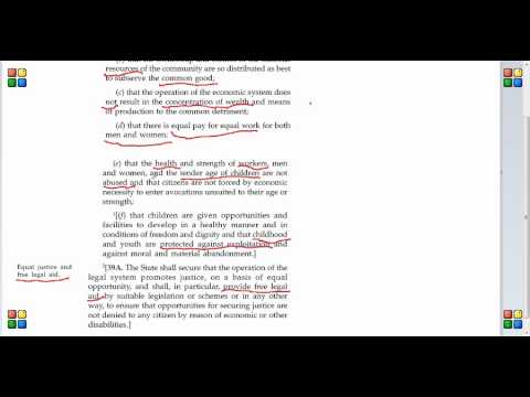 Indian Constitution - Video 28 (Article 39, 39A Directive Principles of State Policy)