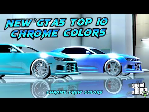 GTA 5 Online - *NEW* Top 10 Chrome Crew Colors - Hex Codes On Screen!!!