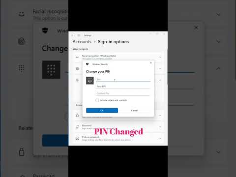 Change Windows Hello PIN ......#ytshorts #shorts #windows11 #skills