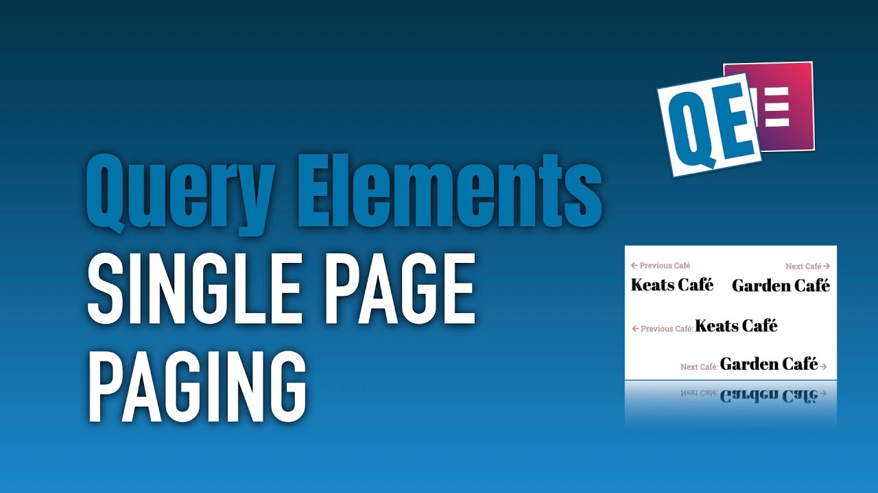 Single Page Paging Control - Query Elements