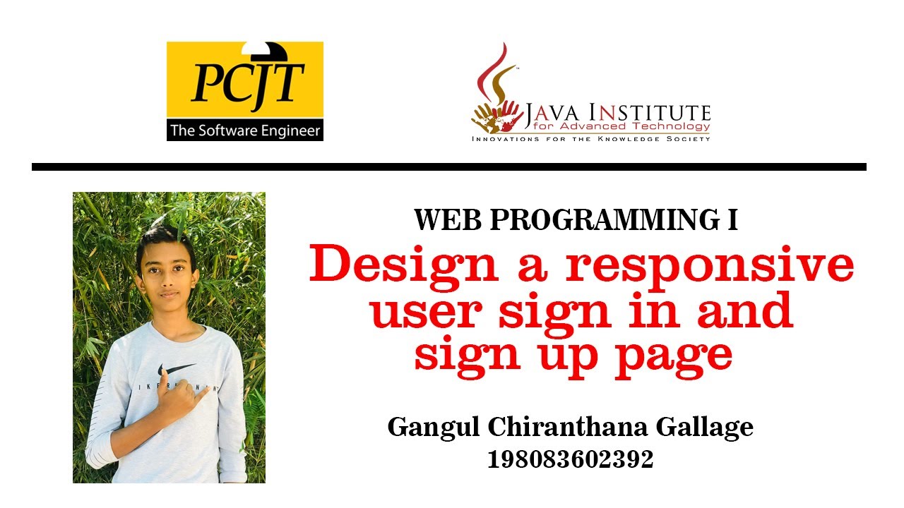 Web Project Task 01 | eshop - web programming 1 | Java Institute | Gangul Gallage