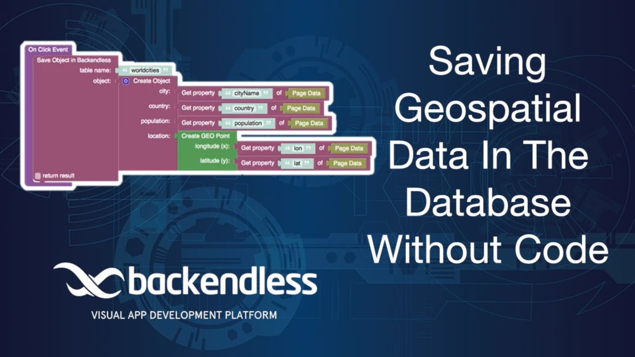 Save data object with location using Codeless
