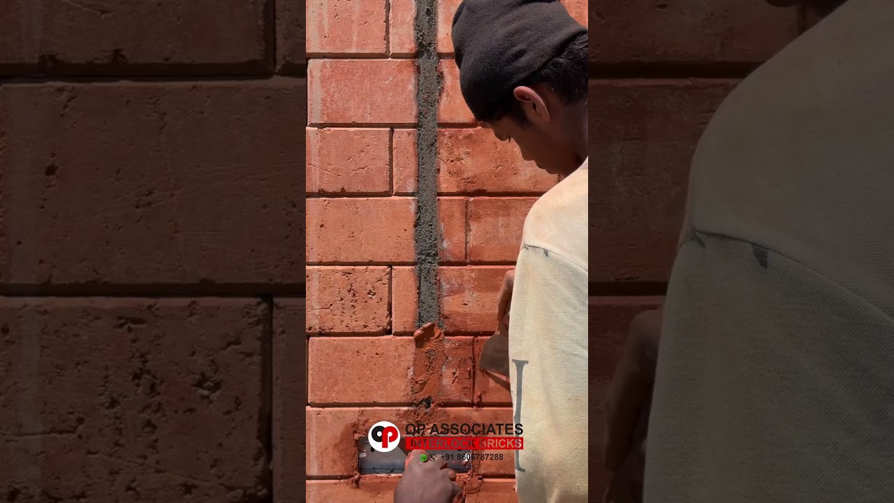Soil Interlock brick mud pointing and waterproofing #bricks #construction #mud#waterproofing