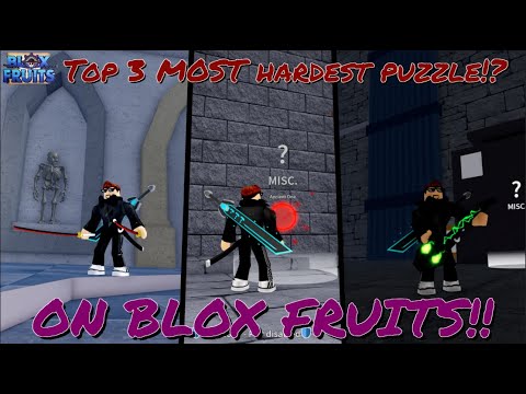 (Blox Fruits) Top 3 MOST Hardest Puzzle on BLOX FRUITS!?!