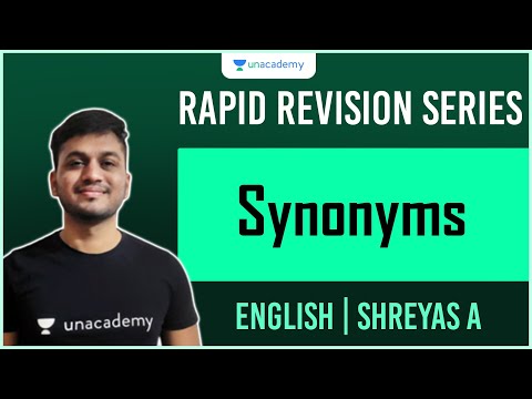 Rapid Revision of General English- Synonyms | Shreyas A