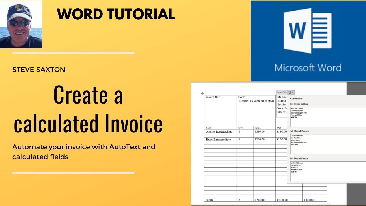 Automate Invoice Creation in Word: Easy Tricks & Calcs