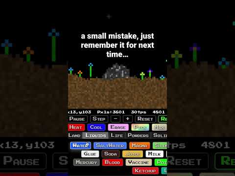 flower watering GONE WRONG π¨ #cozy #gamedev #sandboxels