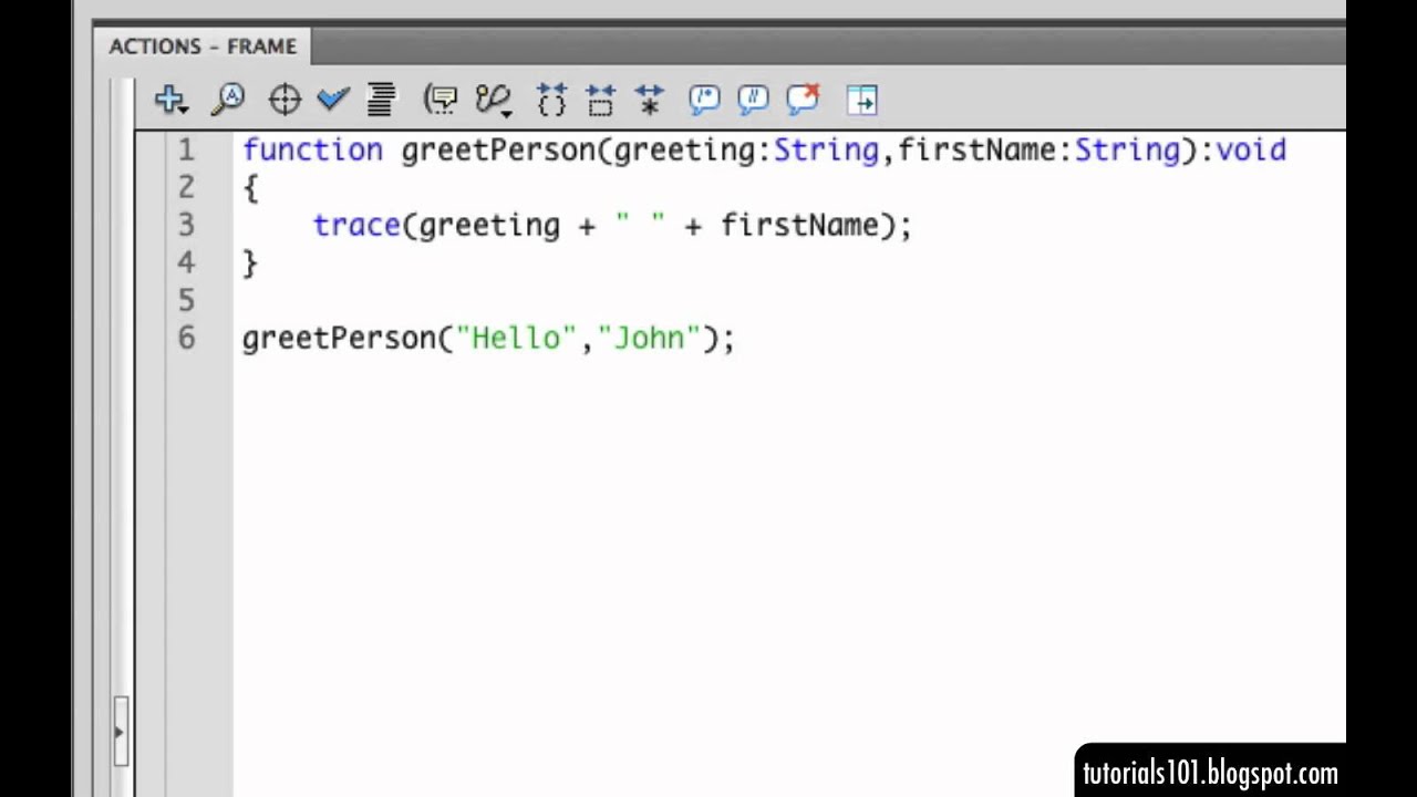 Adding Function Parameters - Intro to ActionScript 3
