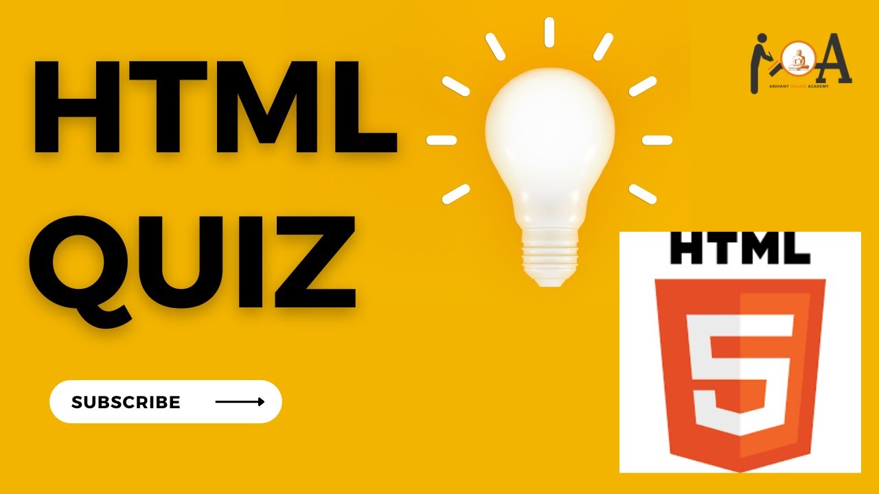 Most Imp MCQs on HTML With Detailed Solutions | HTML5 Quiz | Web Technology MCQs