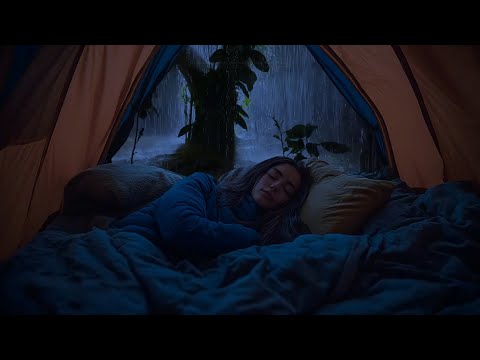 🌧️ Soothing Rain Sounds for Sleep | Relaxing Heavy Rain on Tent for Deep Relaxation & Stress Relief💤