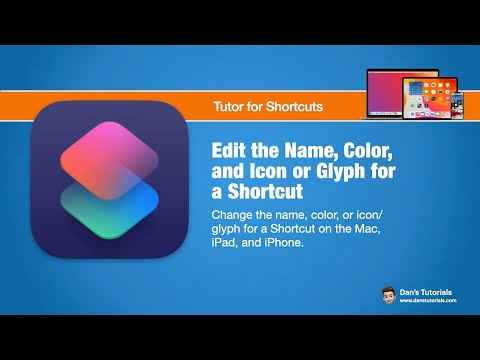 Edit the Name, Color, and Icon or Glyph for a Shortcut