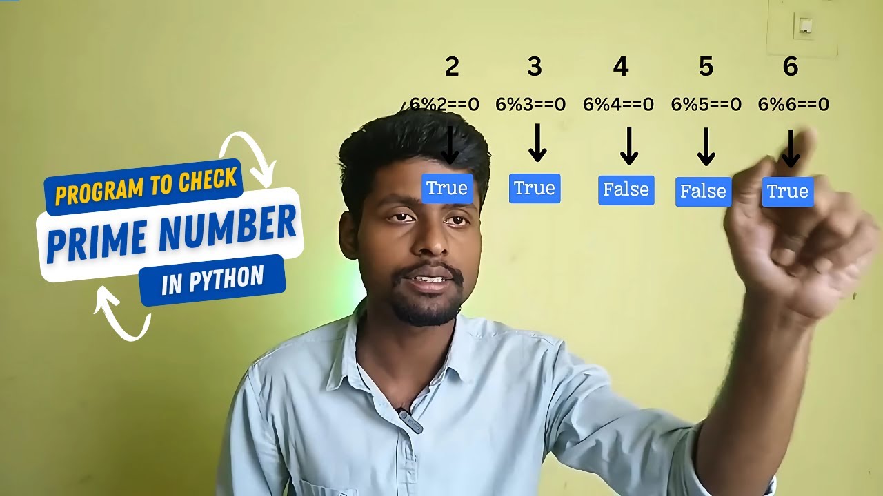 Python Code for Prime Number: How to Find Prime number? | Python Tutorial | Visual Learning