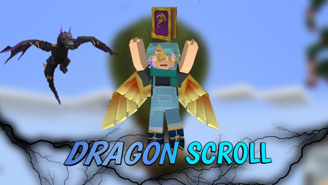 Using Dragon Scroll In Bedwars 🤙 - Blockman Go Blocky Mods